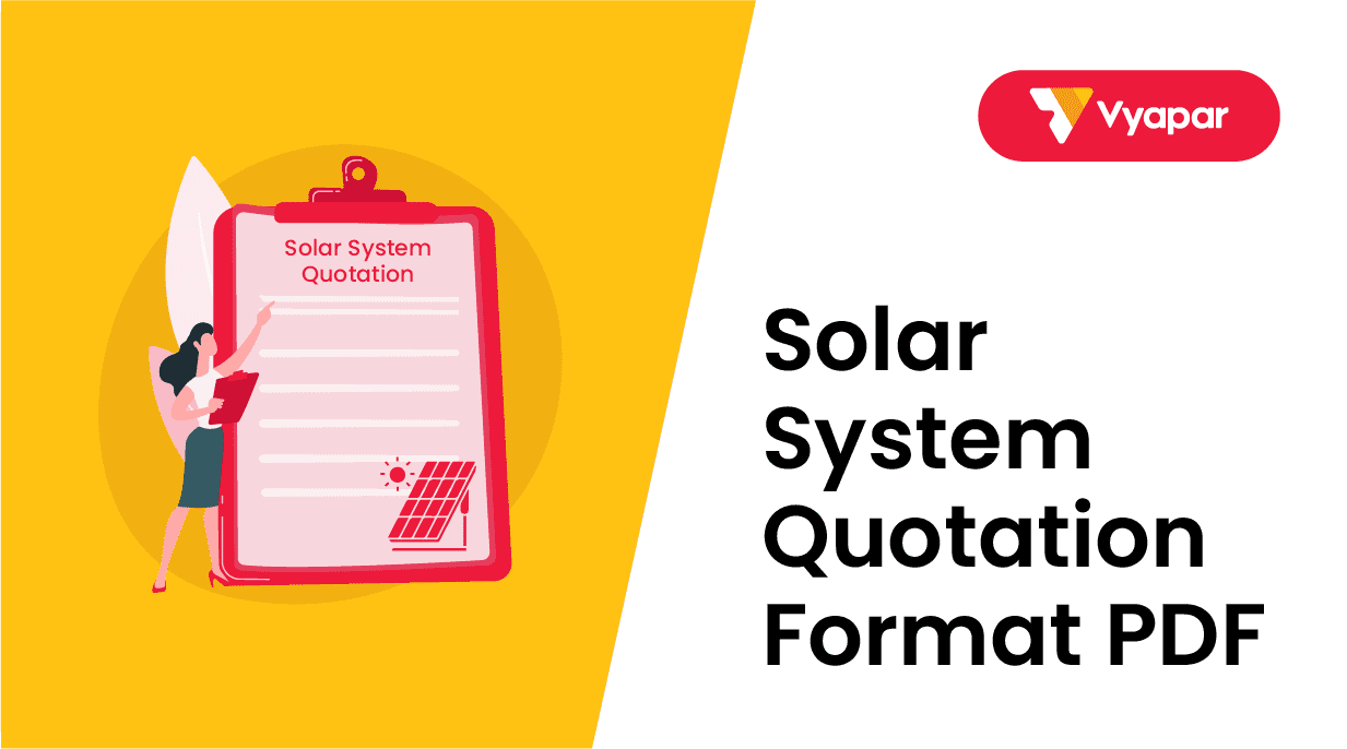 Solar System Quotation Format PDF Free Download