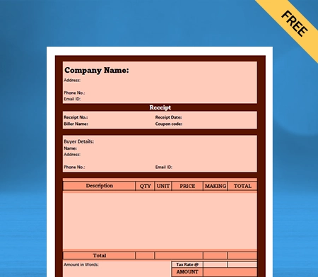 Jewelry Receipt Template Free Download