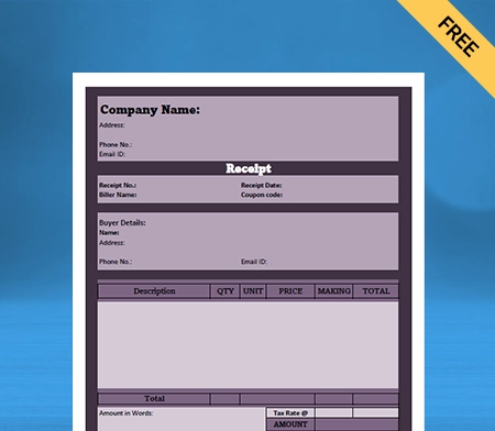 Jewelry Receipt Template Free Download