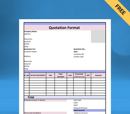 Quotation Format For Manpower Supply Free Download