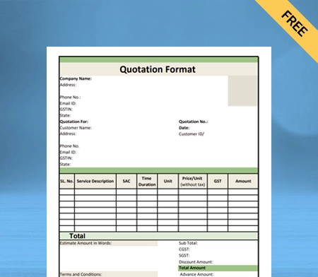 Quotation Format For Manpower Supply Free Download