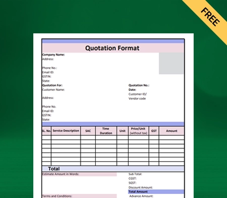 Quotation Format For Manpower Supply Free Download