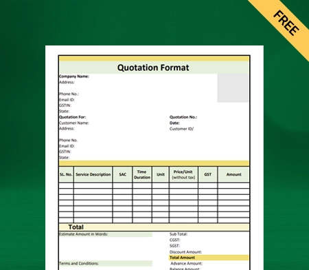 Quotation Format For Manpower Supply Free Download