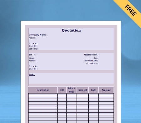 CCTV Quotation Format Free Download