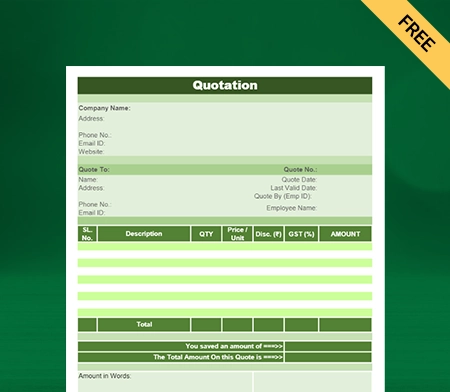 Architecture Quotation Format Free Download