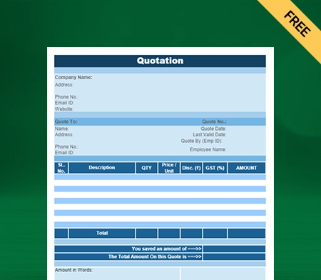 Architecture Quotation Format Free Download