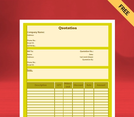 CCTV Quotation Format Free Download