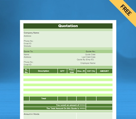 Architecture Quotation Format Free Download