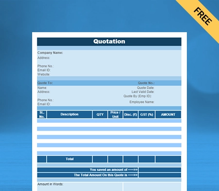 Architecture Quotation Format Free Download