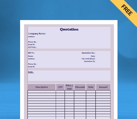 CCTV Quotation Format Free Download