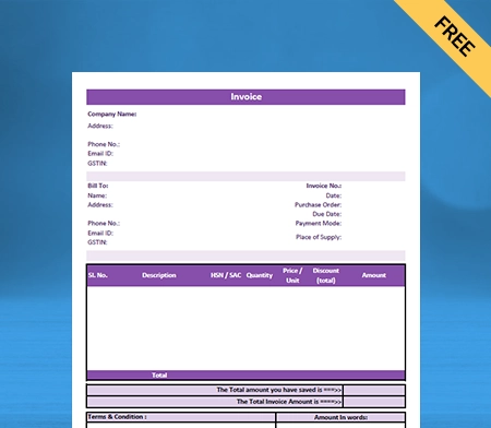 Composition Dealer Invoice Format Free Download