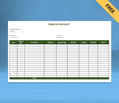 Expense Account Format : Improved Financial Tracking