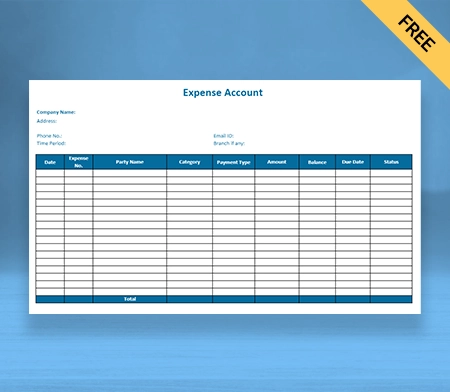 Expense Account Format : Improved Financial Tracking