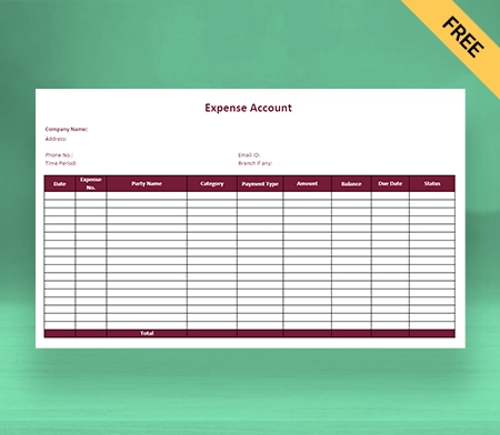 Expense Account Format : Improved Financial Tracking