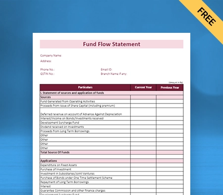 Fund Flow Statement Format : Excel, PDF - Free Download