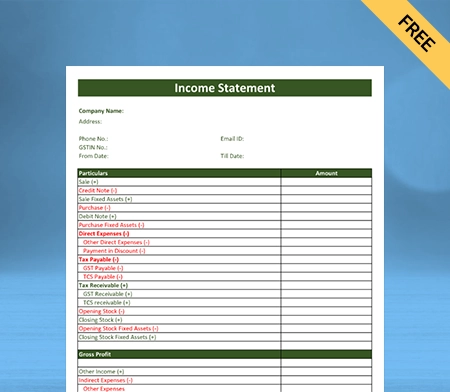 Income Statement Format : Effective Financial Communication