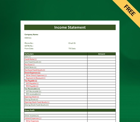 Income Statement Format : Effective Financial Communication