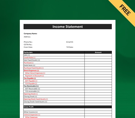 Income Statement Format : Effective Financial Communication