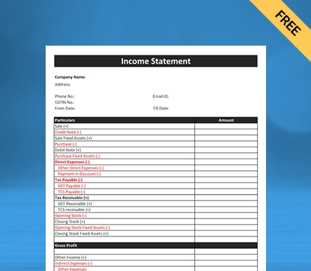 Income Statement Format : Effective Financial Communication