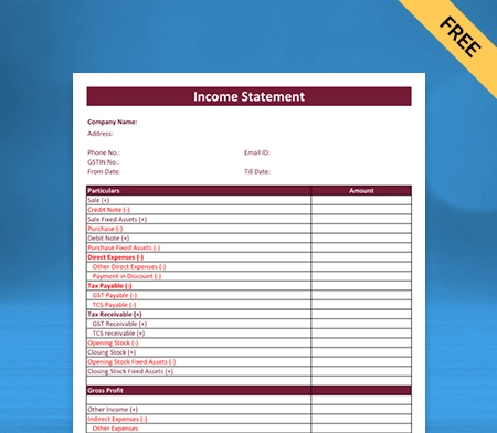 Income Statement Format : Effective Financial Communication