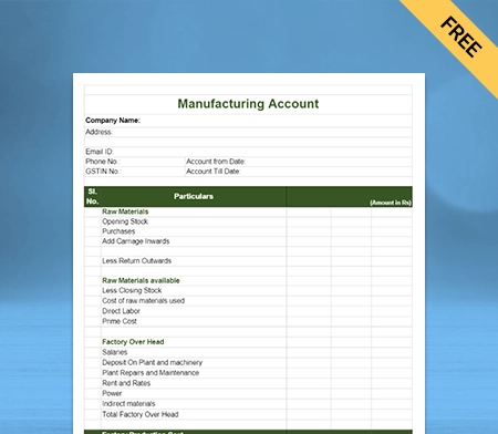 Manufacturing Account Format : Enhance Profitability