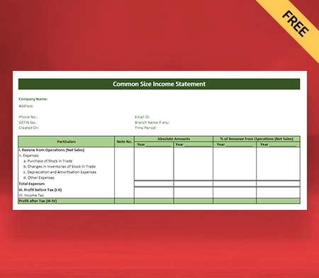 Common Size Income Statement Format: Visualize the Profit