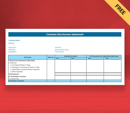 Common Size Income Statement Format: Visualize the Profit
