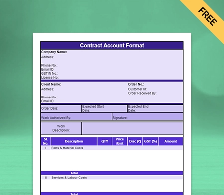Contract Account Format : Ensure Accuracy