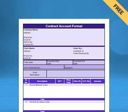 Contract Account Format : Ensure Accuracy