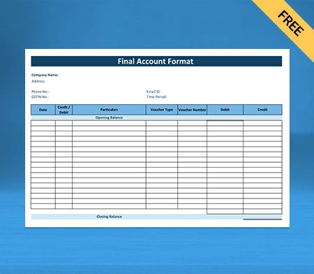 Final Account Format : Clear & Accurate Financial Analysis