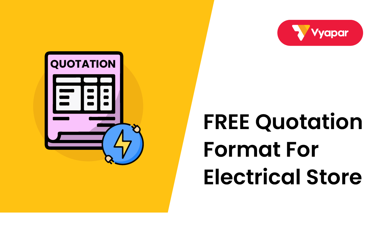 Electrical Quotation Format Free Download