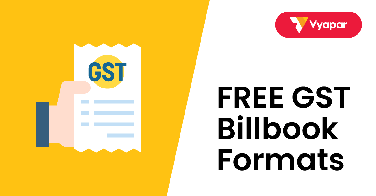 GST Bill Book Format Free Download