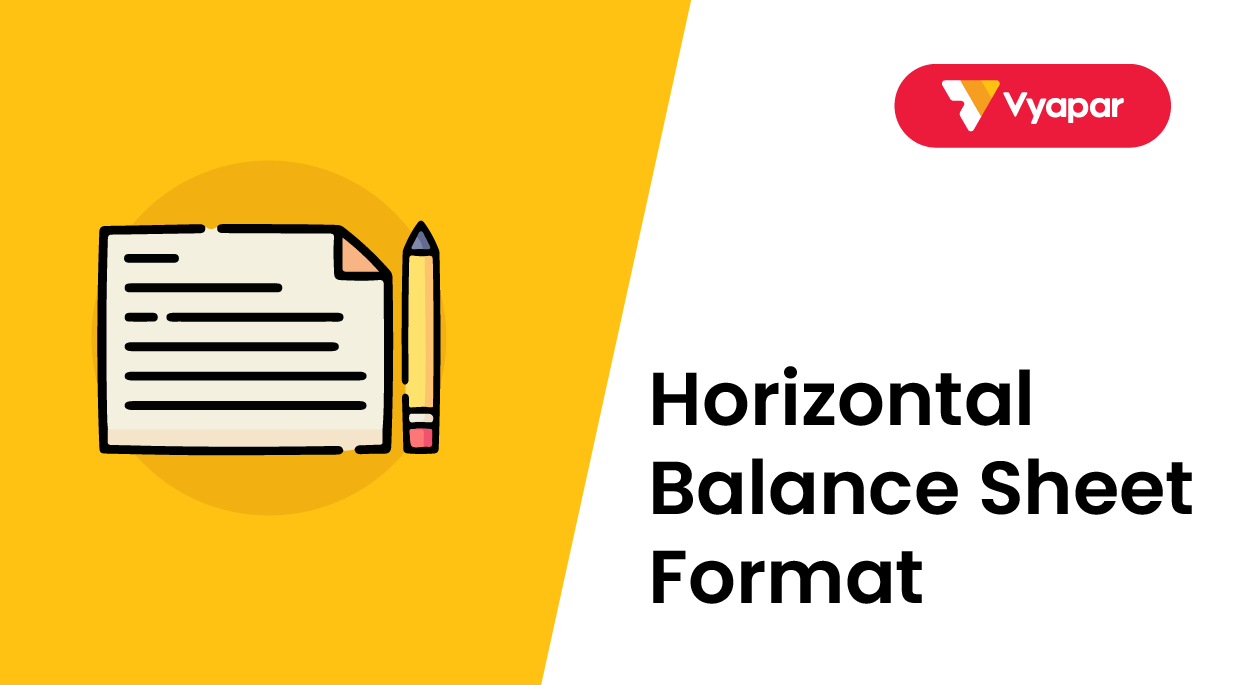 Horizontal Balance Sheet Format in Excel, Pdf - Free Download