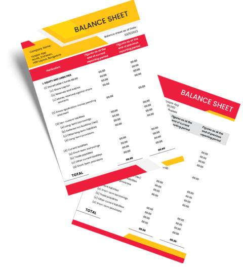 Horizontal Balance Sheet Format in Excel, Pdf - Free Download