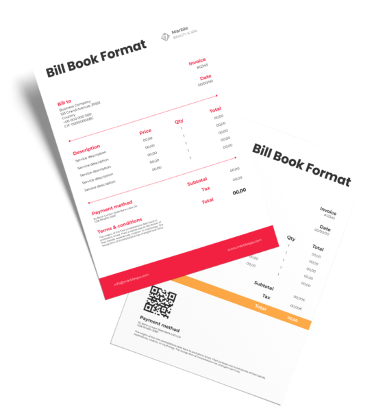Mobile Shop Bill Book Format - Free download