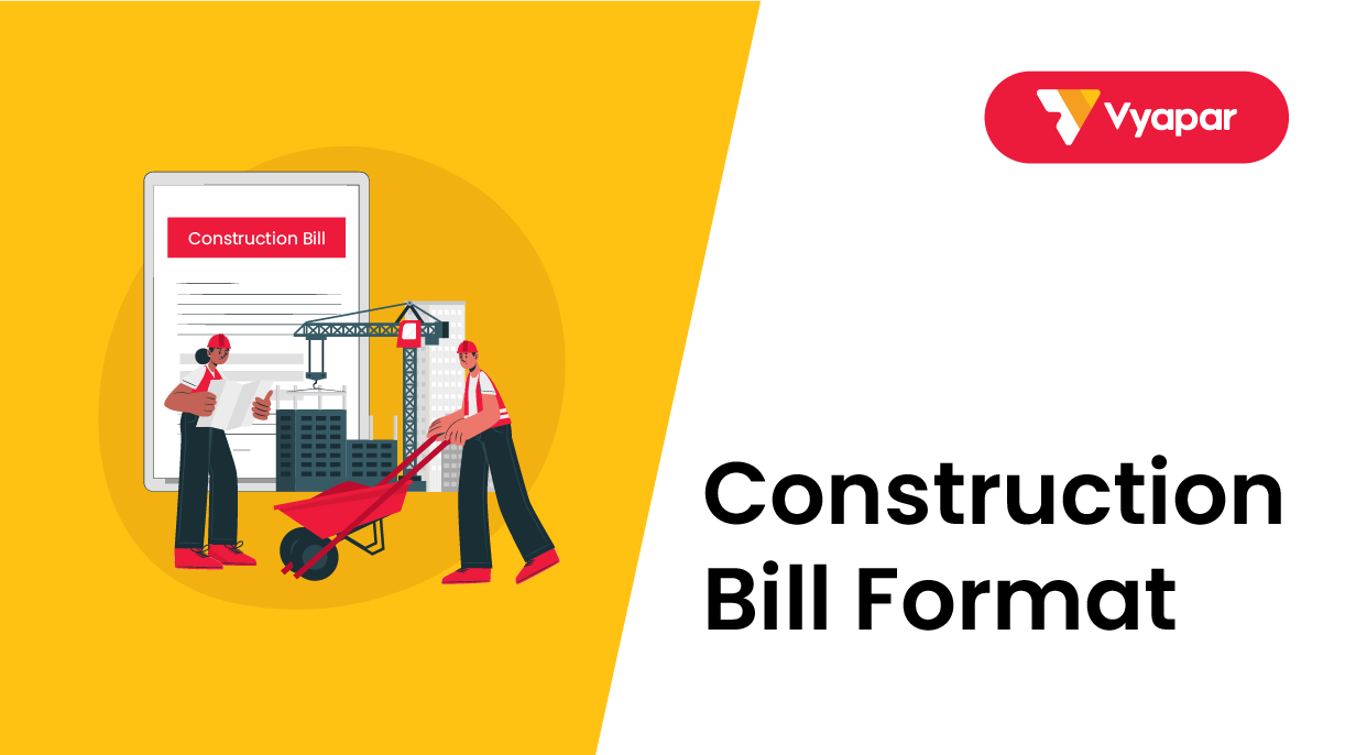 Construction Bill Format in Excel, Word, PDF | Free Download