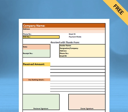 NGO Donation Receipt Format Free Download