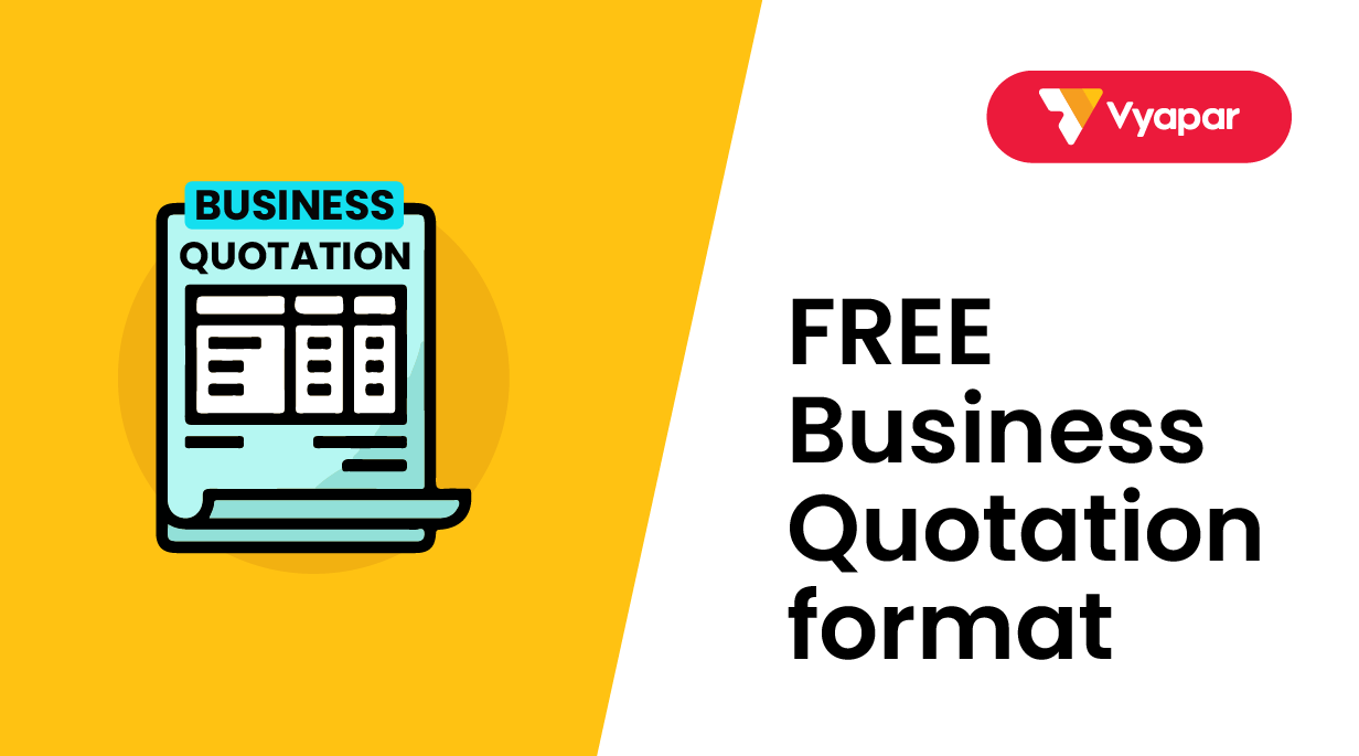 Business Quotation Format (Free Download) - Vyapar App