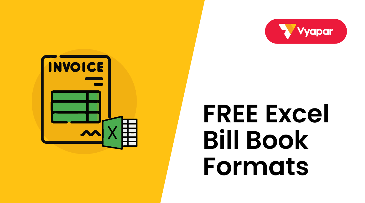 Bill Book Format in Excel | Vyapar App