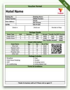 Download Free Hotel Voucher Format or Templates