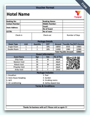 Download Free Hotel Voucher Format or Templates