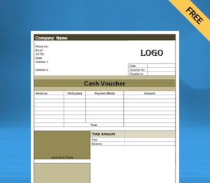 Cash Receipt Voucher Format in Word Free Download