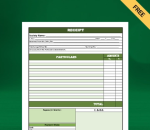 Society Maintenance Receipt Format Free Download