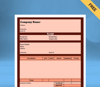 Jewelry Receipt Template Free Download