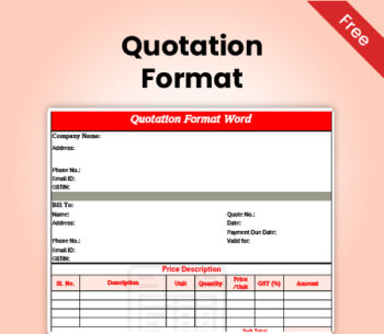 Quotation Format in Word | Free Download - Vyapar App