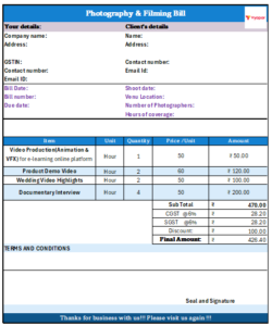 31+ Bill Book Format | Free Download
