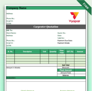 44+ Quotation Formats Free Download | Vyapar App