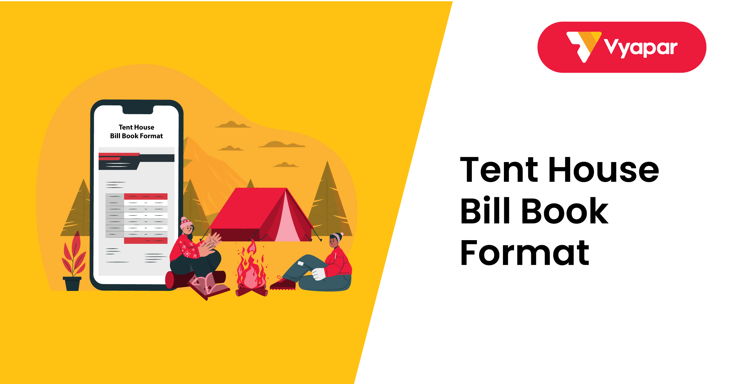 Tent House Bill Book Format - Free Download!