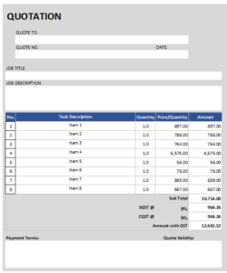 Computer Quotation Format (Free Download) - Vyapar App