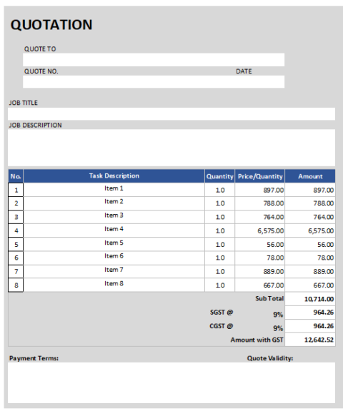 Computer Quotation Format (Free Download) - Vyapar App